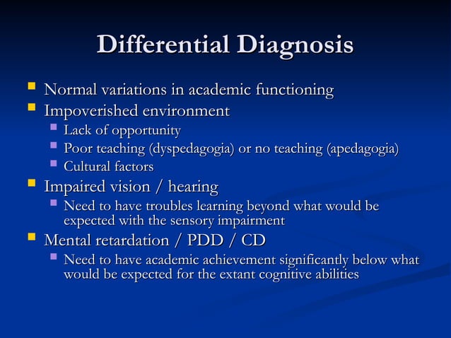 specific Learning Disorders (Dyslexia, Dysgraphia and Dyscalculia) | PPT