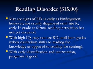 specific Learning Disorders (Dyslexia, Dysgraphia and Dyscalculia) | PPT