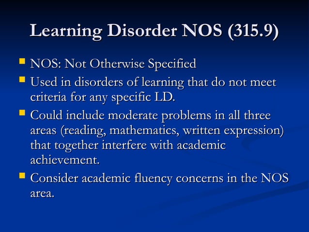 specific Learning Disorders (Dyslexia, Dysgraphia and Dyscalculia) | PPT