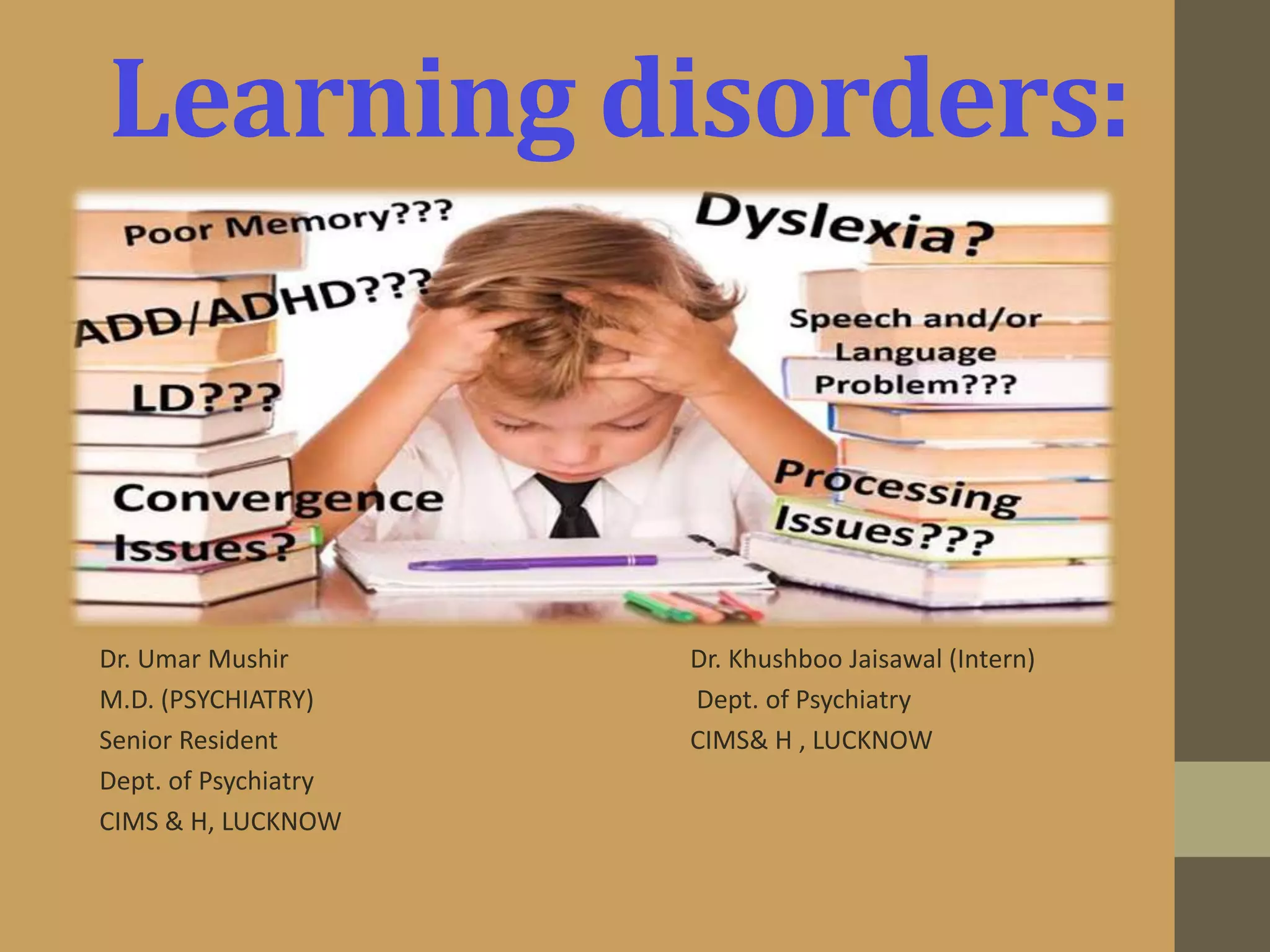 LEARNING DISORDERS | PPTX