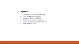 Learning Diversities in the classroom @ Roshan Tara School PPT By ...