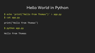 Learning Docker with Thomas | PPT