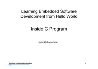 Learning Embedded Software Development from Hello World | PPT