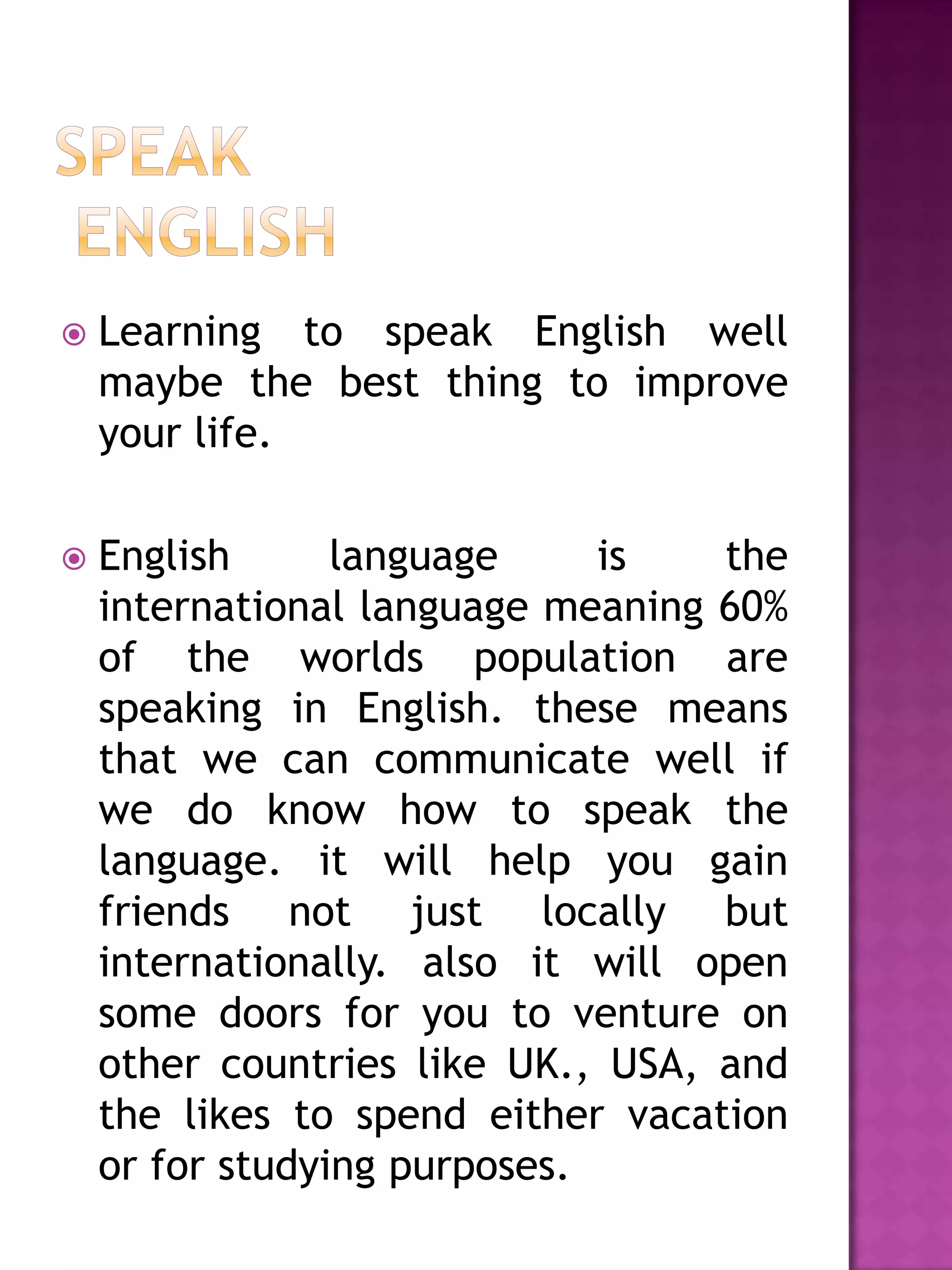Learning english | PPTX