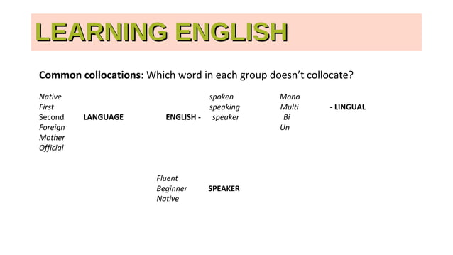 Learning English | PPT