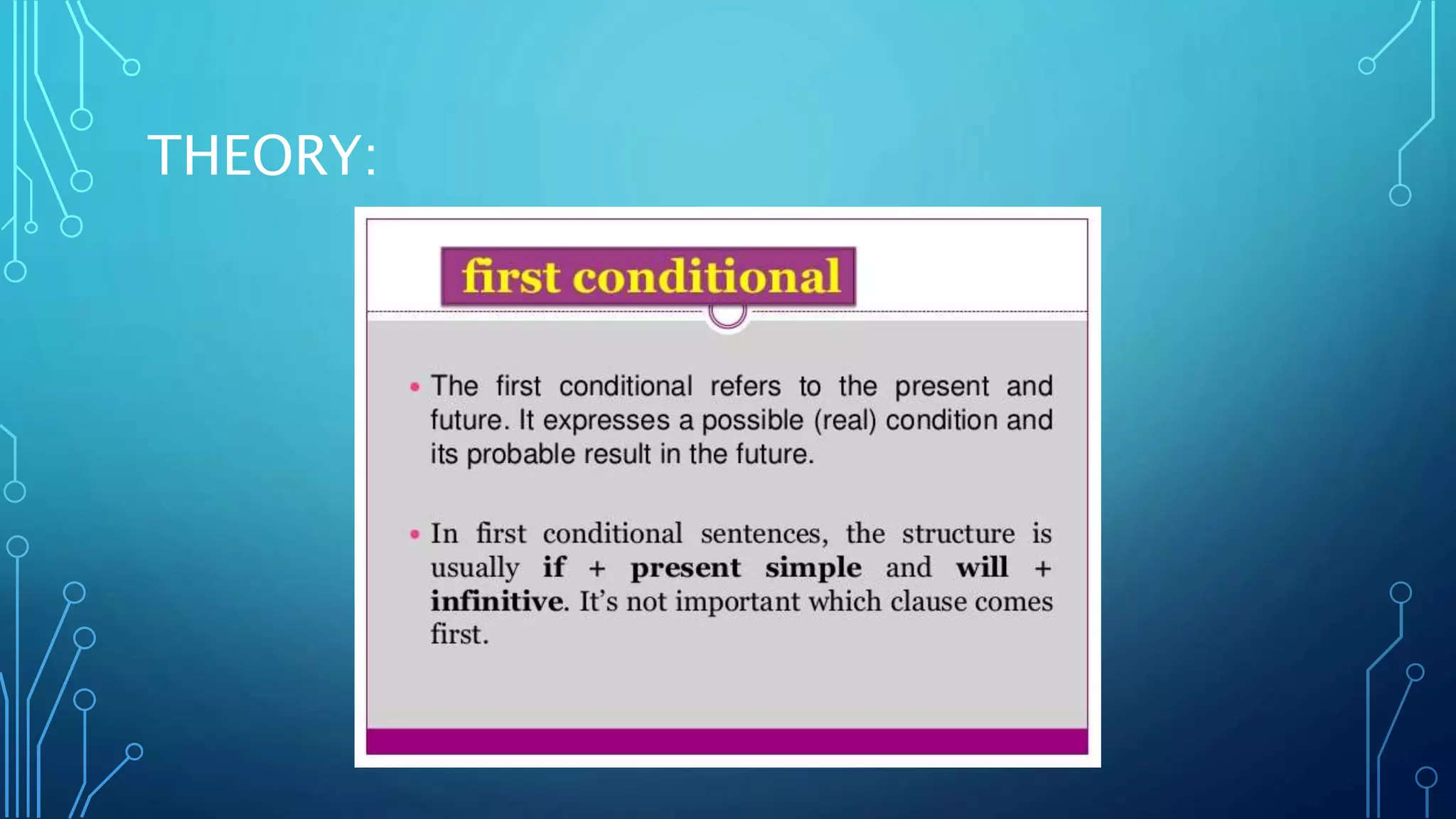 Learning english 1st conditional | PPT