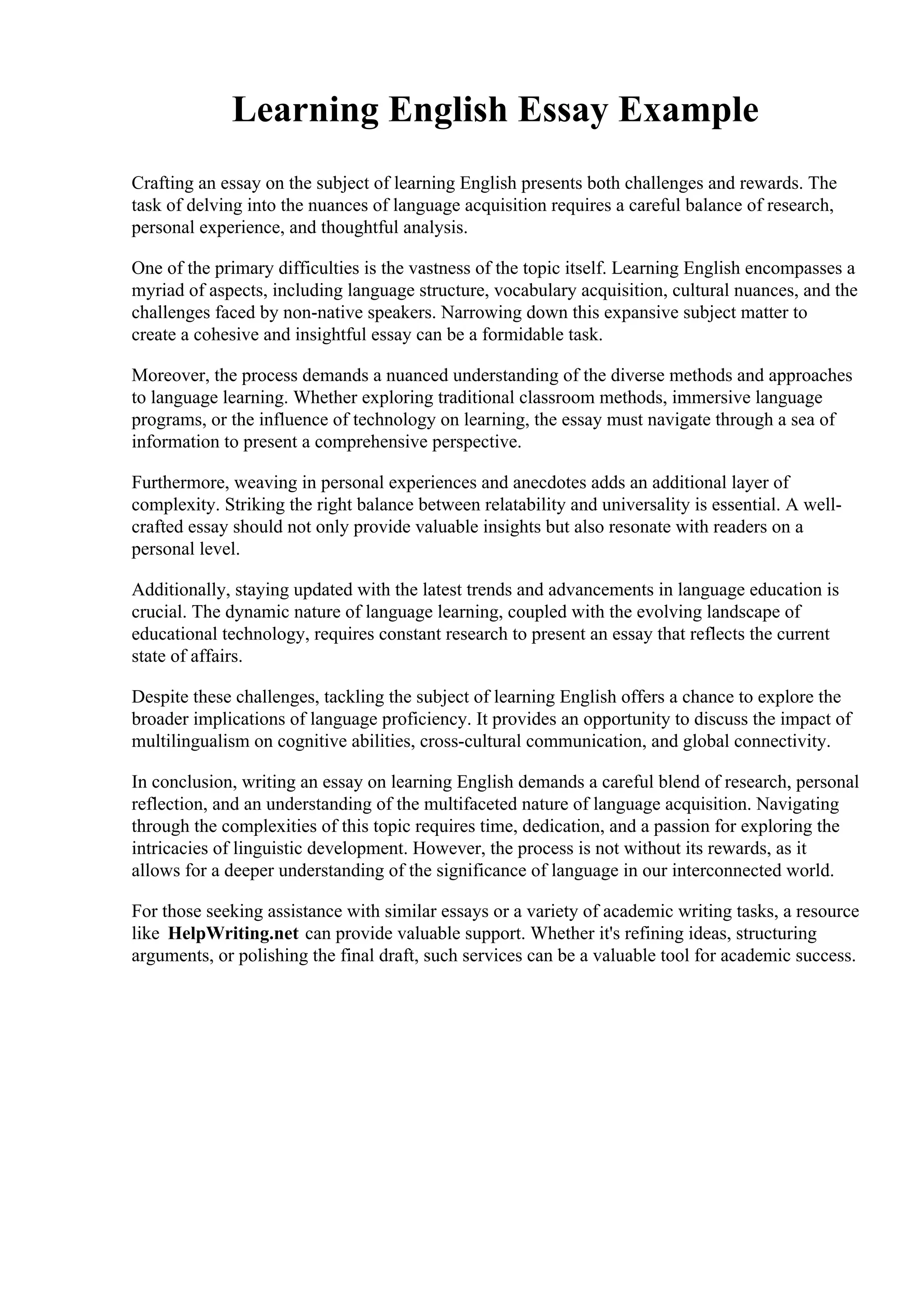 Learning English Essay Example.pdf