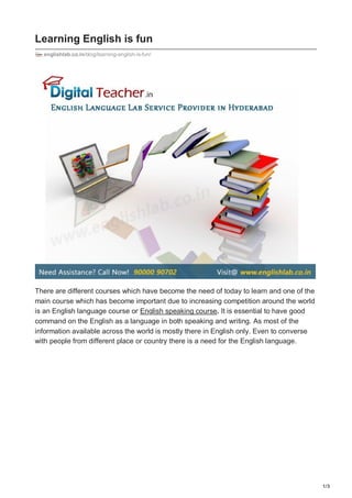 Learning English Is Fun Pdf