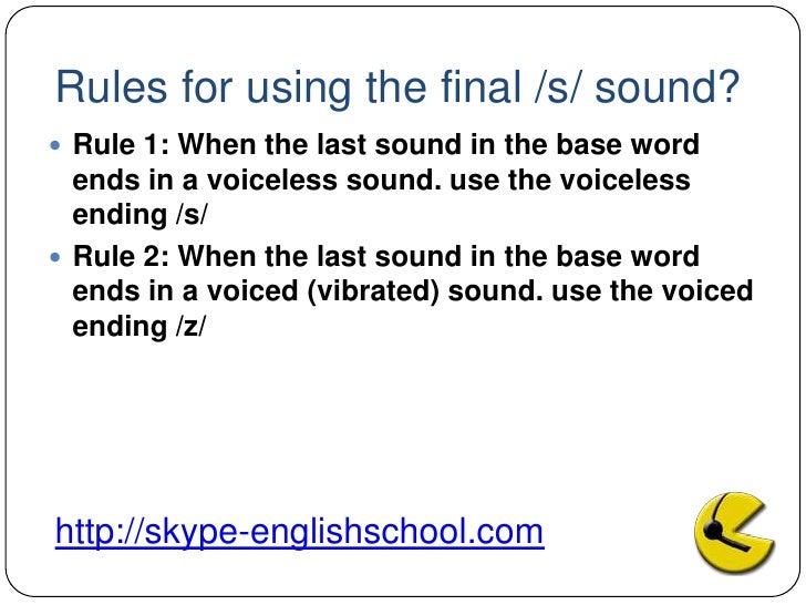 Learning English Pronuciation Final S Sound