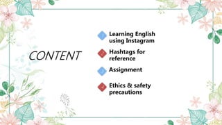 Learning English via instagram class | PPT