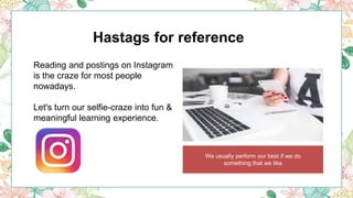 Learning English via instagram class | PPT