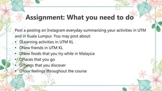 Learning English via instagram class | PPT