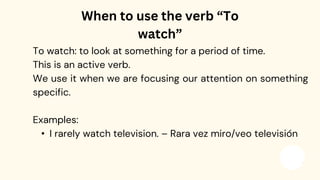 Learning English – What is the difference between Look, Watch, and See ...