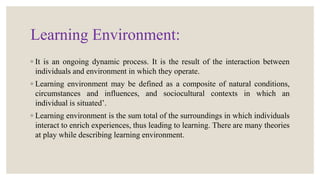 Learning environment for training & development | PPTX | Educational ...