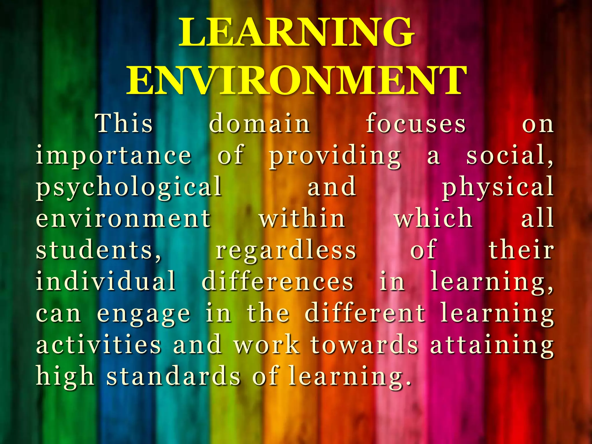 NCBTS Domain 2: Learning Environment | PPTX