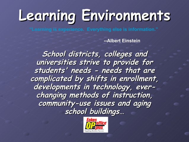 Learning Environments | PPT