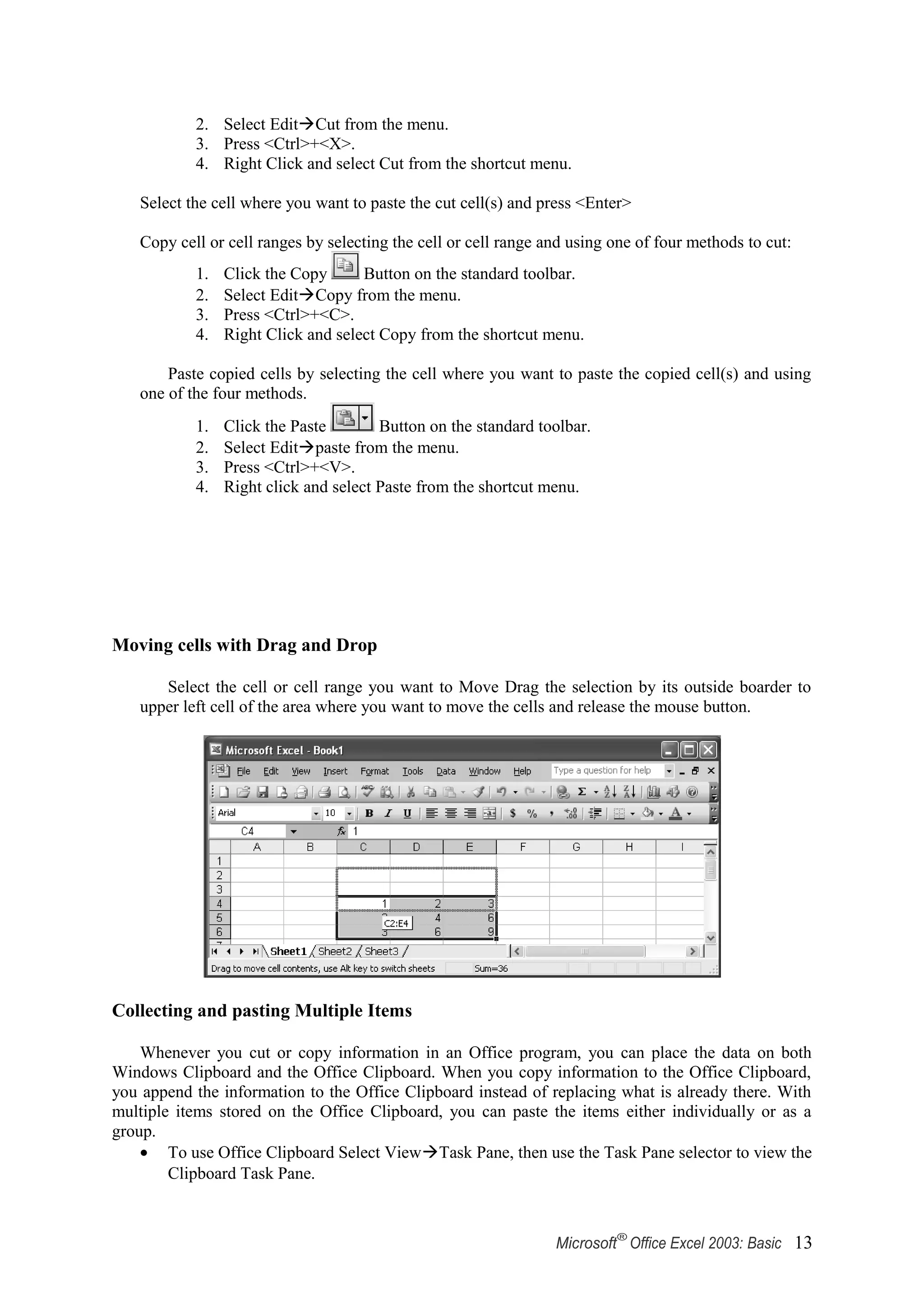 Learning MS Excel - A Handout | DOC