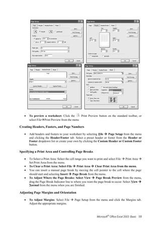 Learning MS Excel - A Handout | DOC