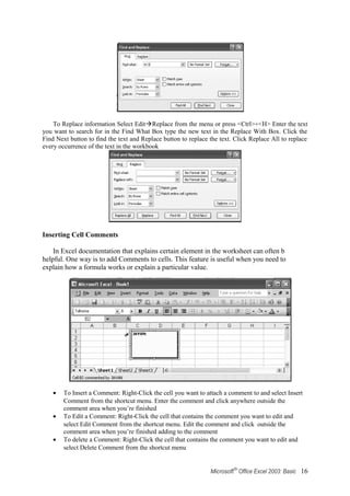 Learning MS Excel - A Handout | DOC