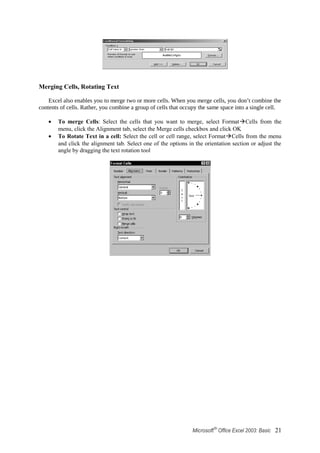 Learning MS Excel - A Handout | DOC