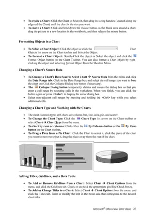 Learning MS Excel - A Handout | DOC