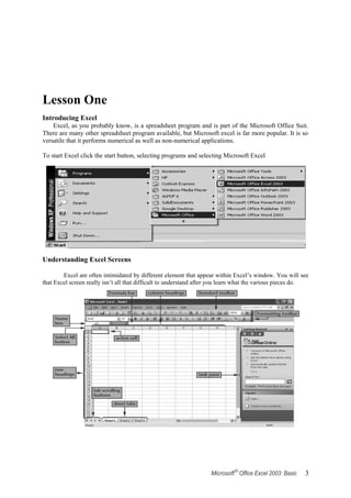 Learning MS Excel - A Handout | DOC