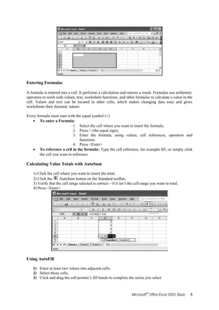 Learning MS Excel - A Handout | DOC