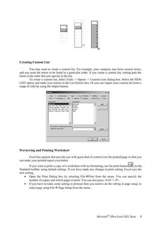 Learning MS Excel - A Handout | DOC