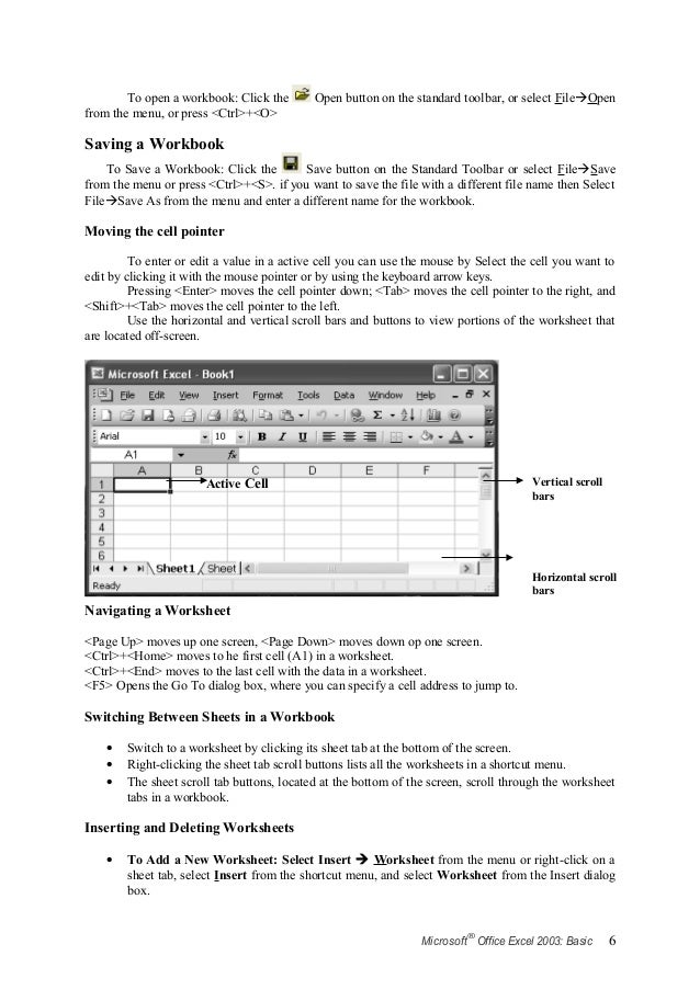 Learning MS Excel - A Handout