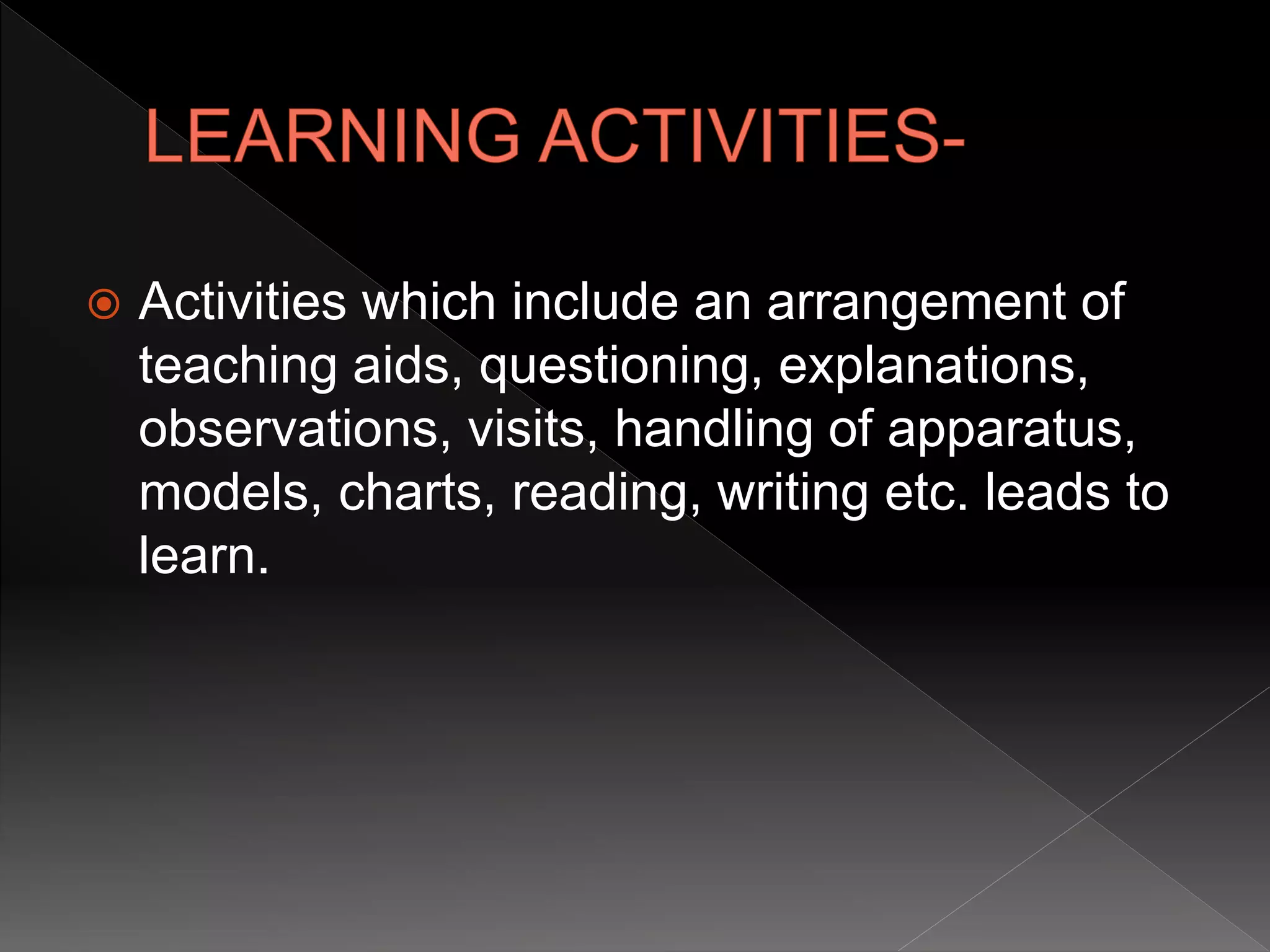 Learning experiences | PPTX