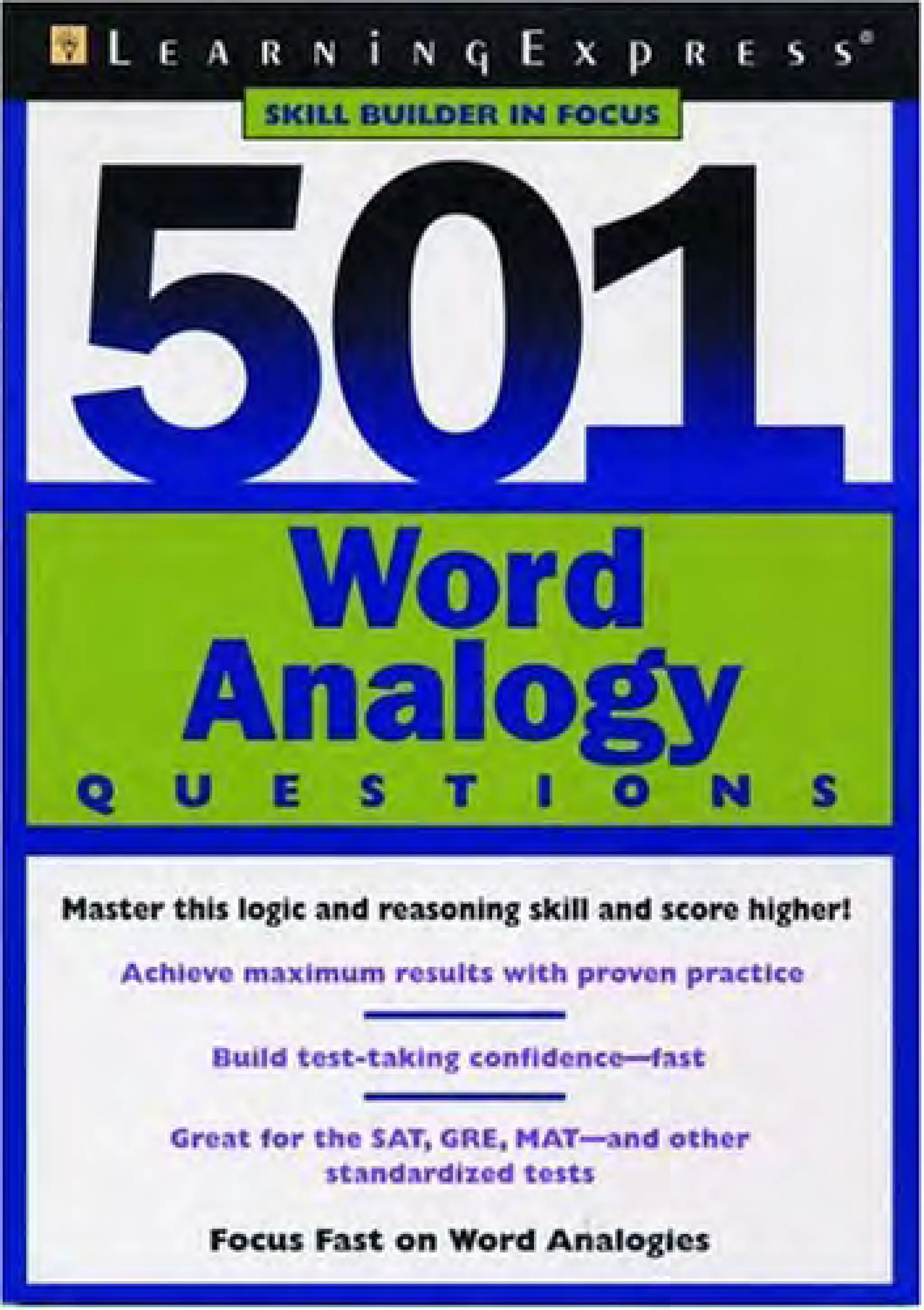 501 Word Analogy Questions