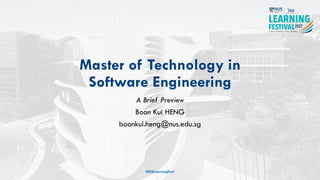 Master of Technology in Software Engineering | PDF