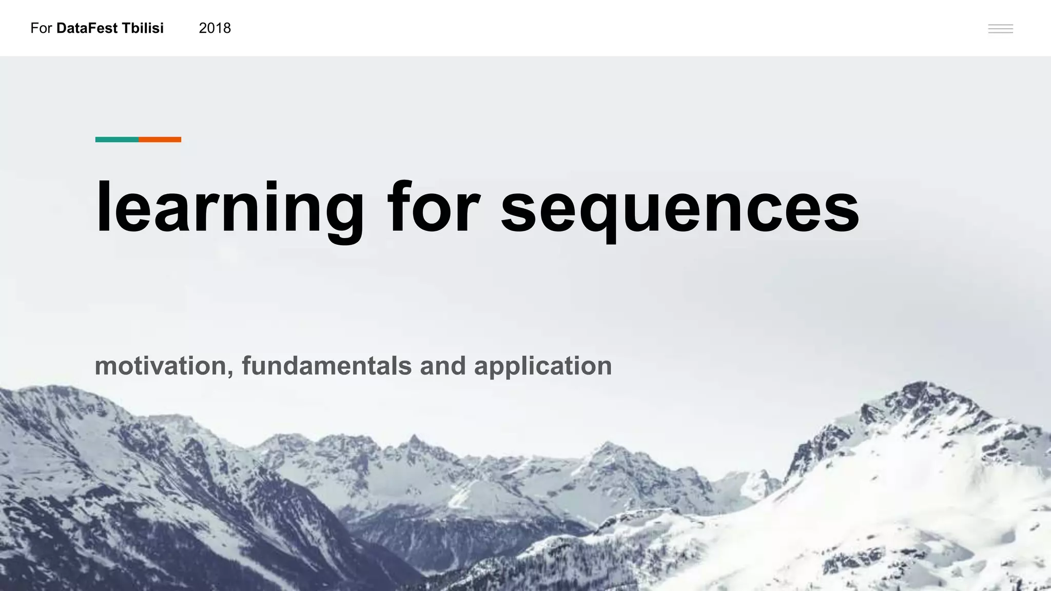 Learning for sequences - Adam Mathias | PPT