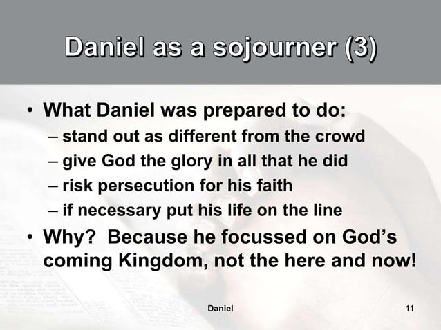 Learning from daniel | PPT