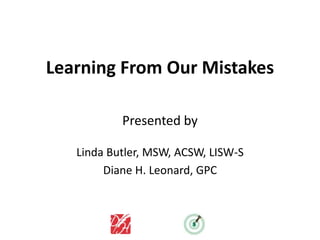Learning from our grant writing mistakes | PPTX