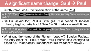 Learning from Pauls Journeys - First | PPTX | Christianity | Religion ...