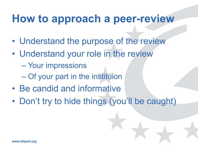 Learning from peers - an introduction to peer review | PPT