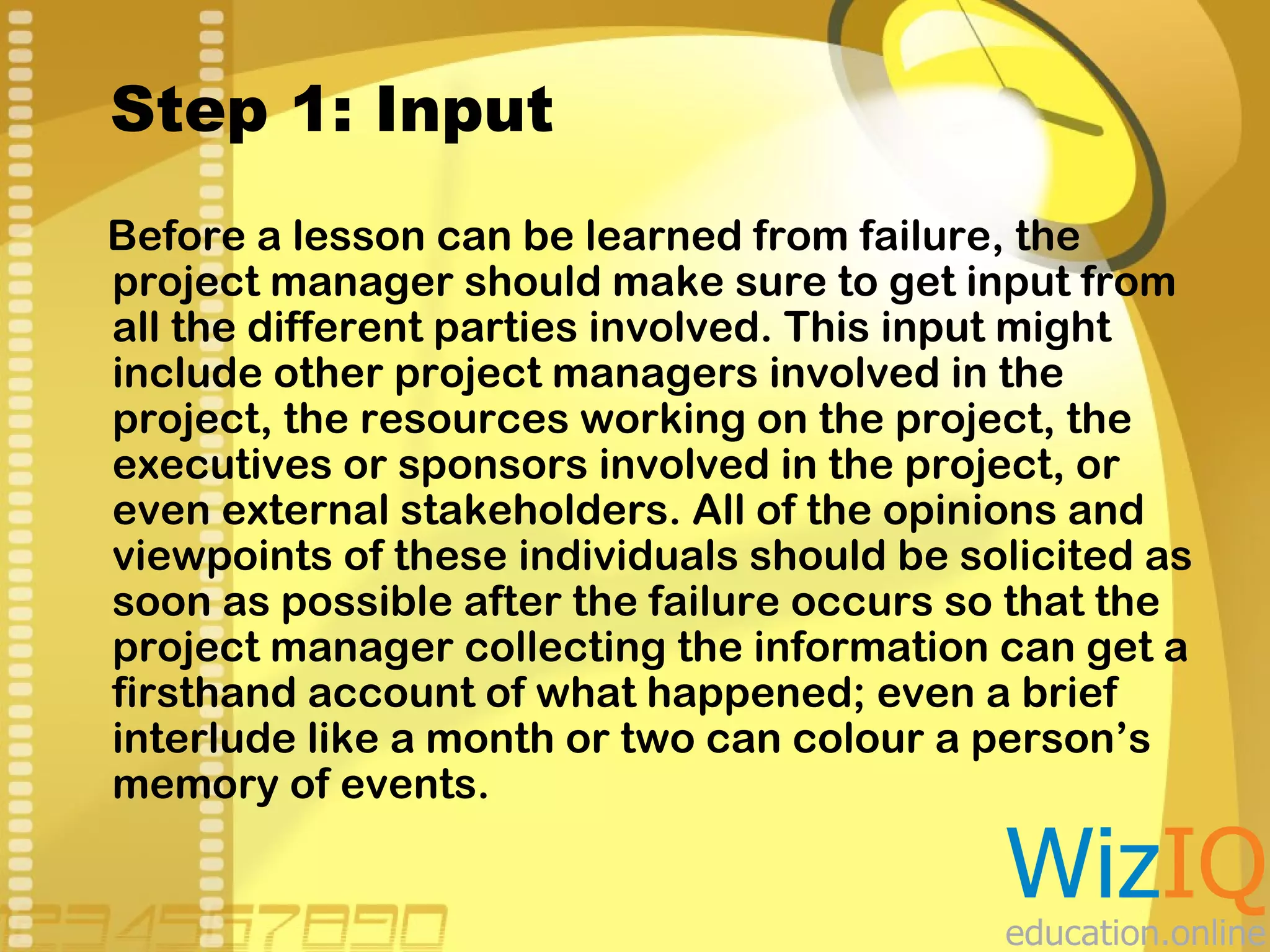 Learning from project failures | PPT