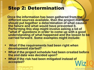Learning from project failures | PPT