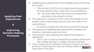 Learning From The Past_ The Importance of Lessons Learned in Project ...