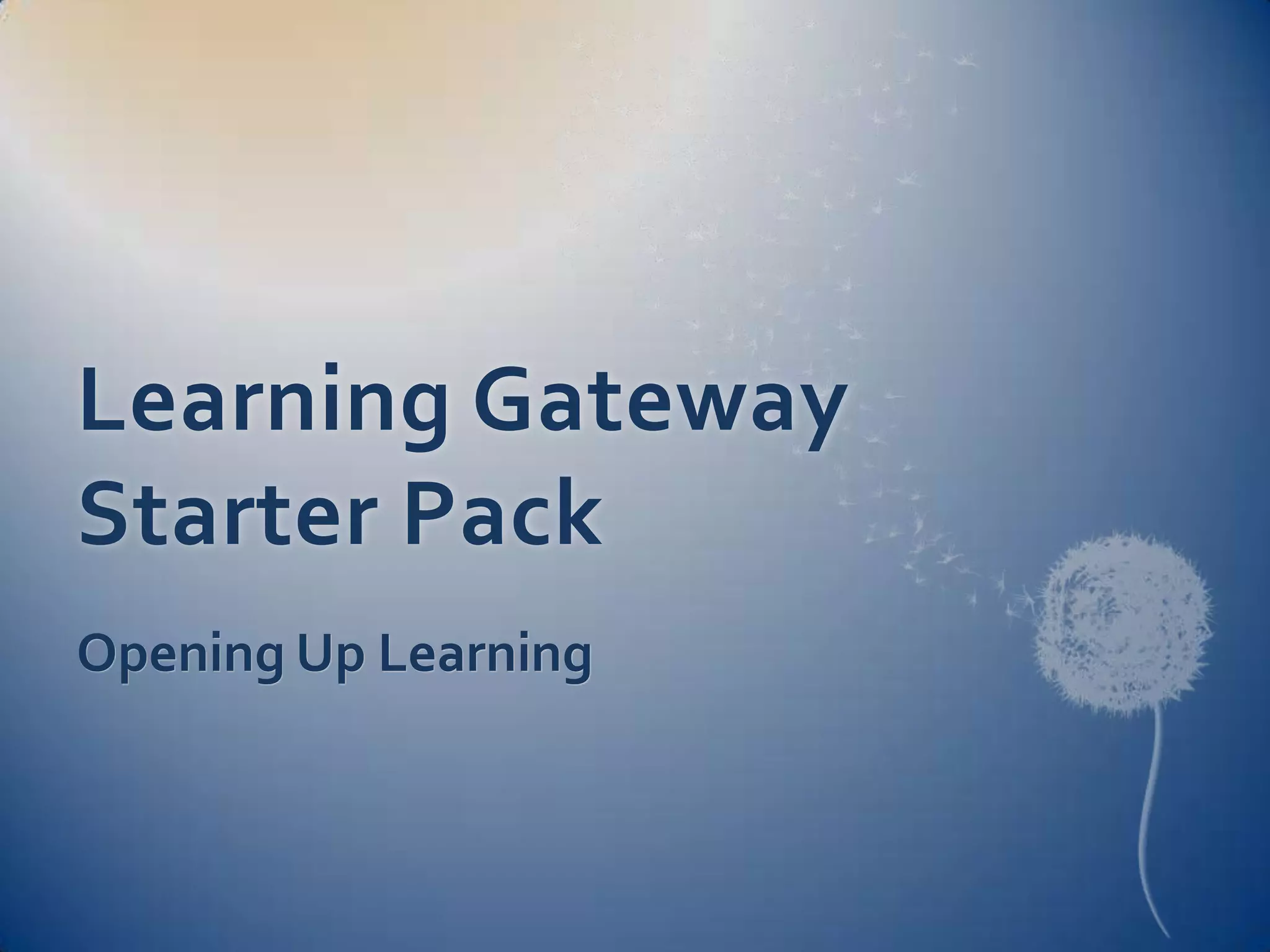 Learning Gateway Starter Pack | PPTX