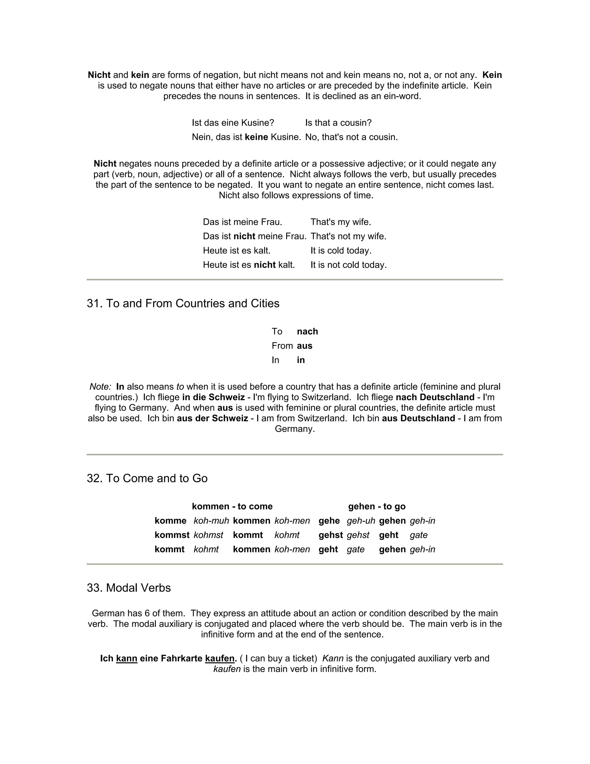 Learning german grammar & Vocabulary | PDF
