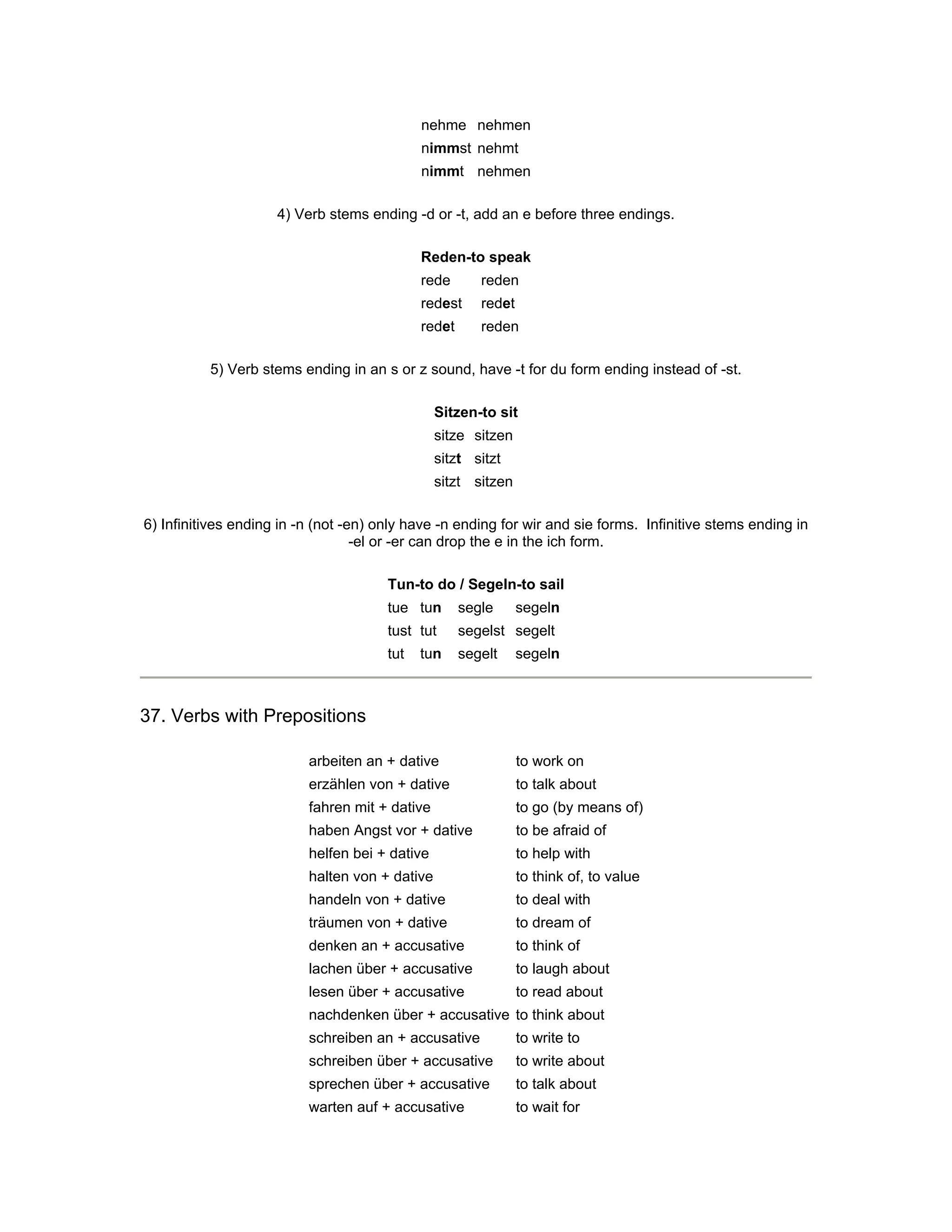 Learning german grammar & Vocabulary | PDF