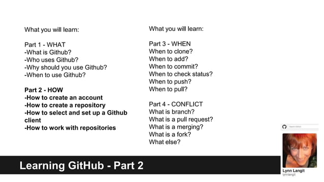 Learning GitHub Part 2 | PPT