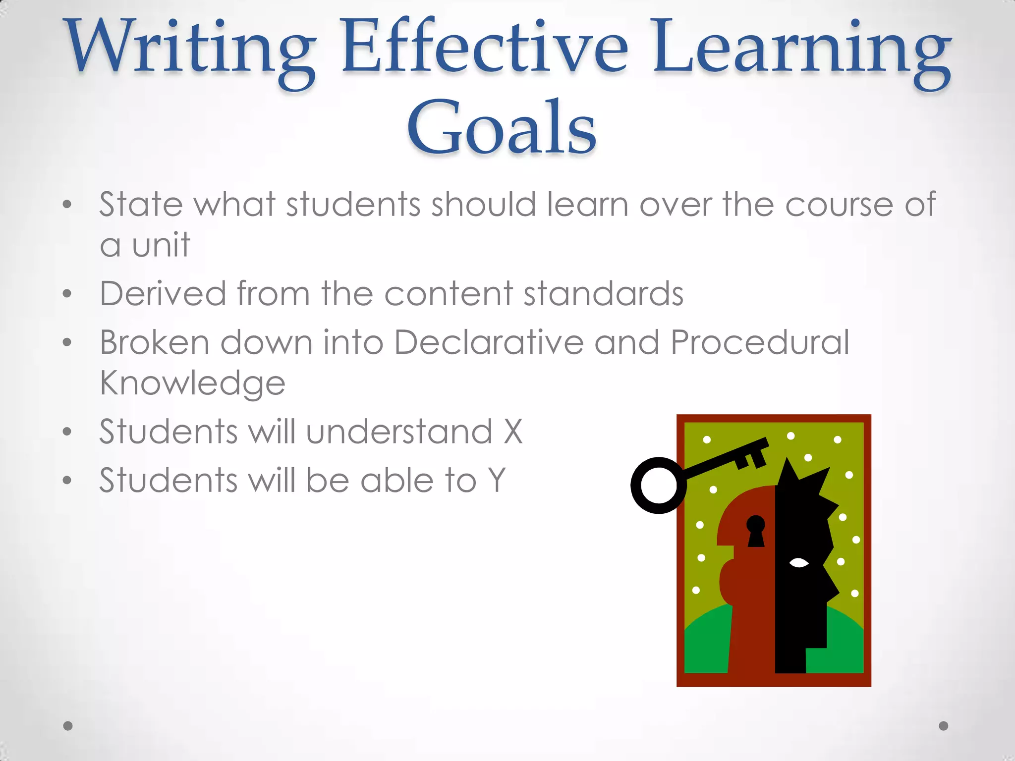 Learning goals and scales | PPTX | Educational Assessment | Education