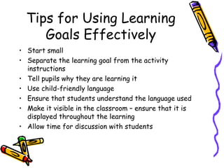 Learning+goals+and+success+criteria | PPT