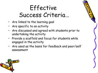 Learning+goals+and+success+criteria | PPT
