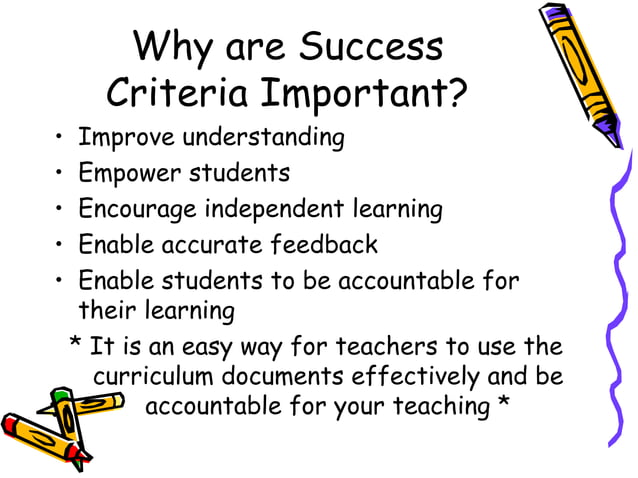 Learning+goals+and+success+criteria | PPT | Educational Assessment ...