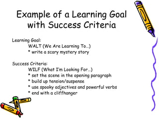 Learning+goals+and+success+criteria | PPT