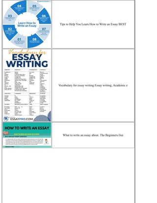 learning how to write essays.pdfLearning How To Write Essays | PDF